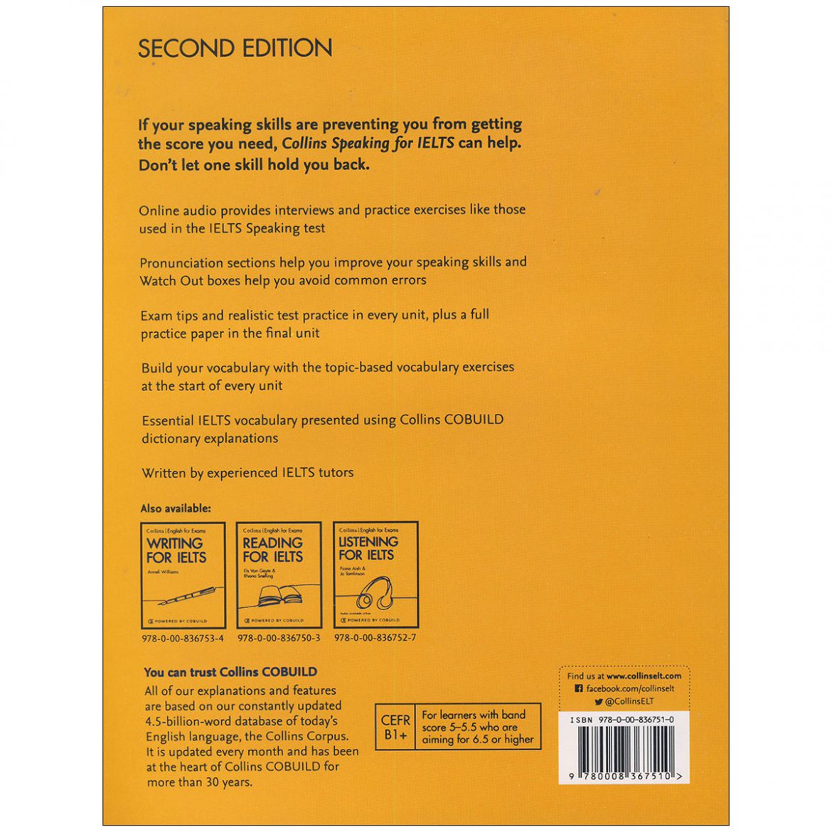 خرید کتاب Collins Speaking For IELTS New Edition تا 50% تخفیف – زبانمهر